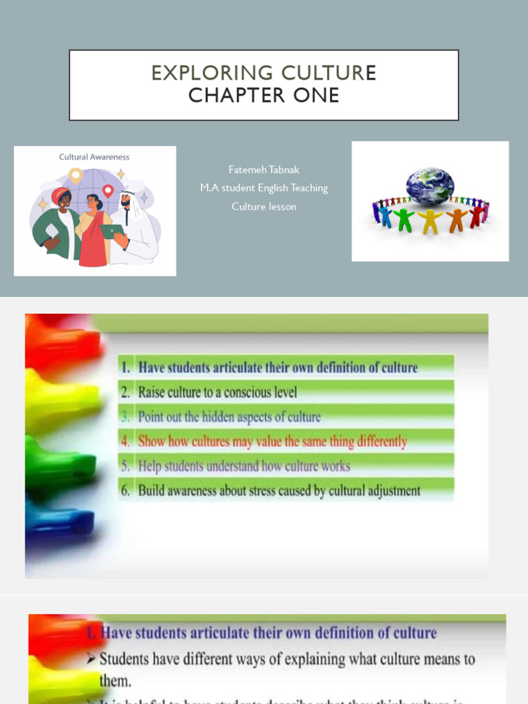 Exploring Cultur: E Chapter One | PDF