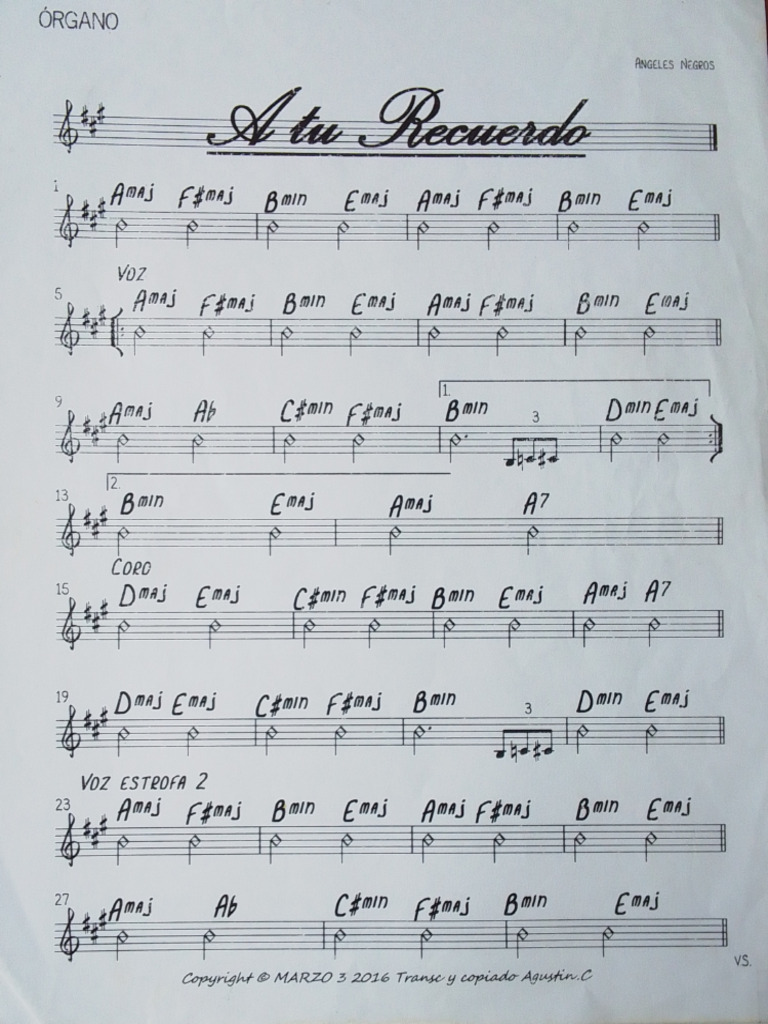 A Tu Recuerdo | PDF