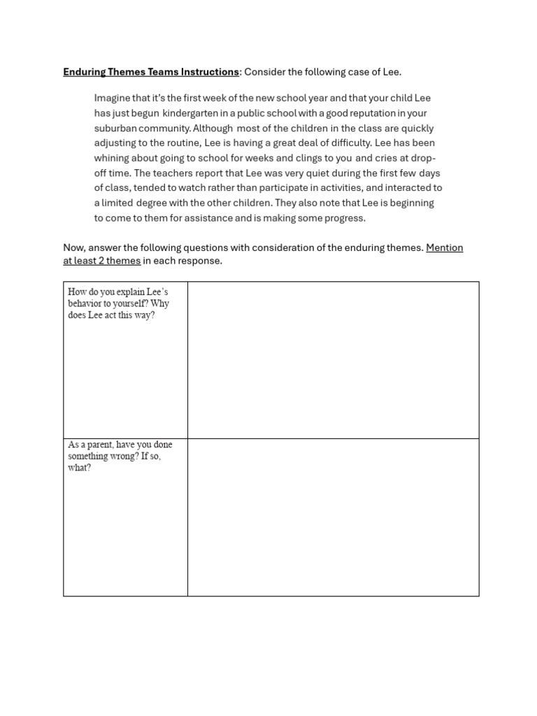 Chapter 1 Enduring Themes Teams | PDF