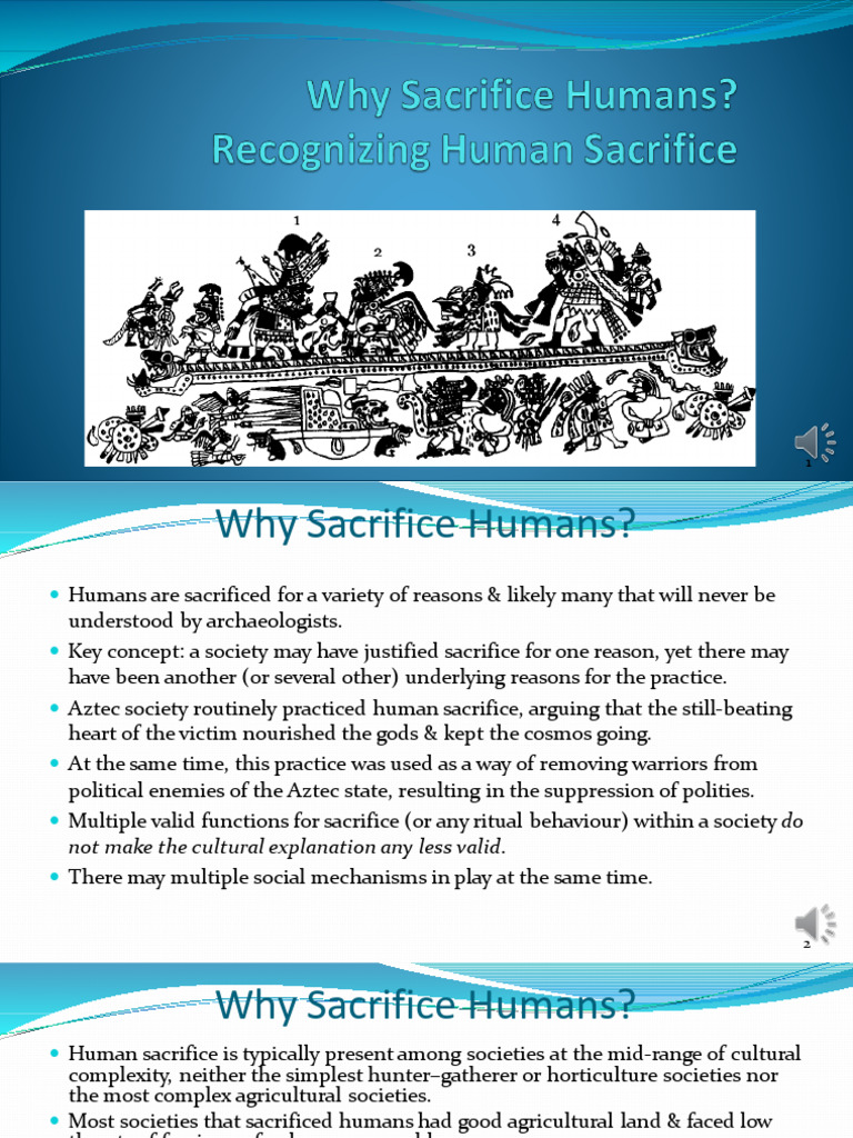 ARCH 226 Mod 09 Lec B Why Sacrifice Humans | PDF | Sacrifice | Deities