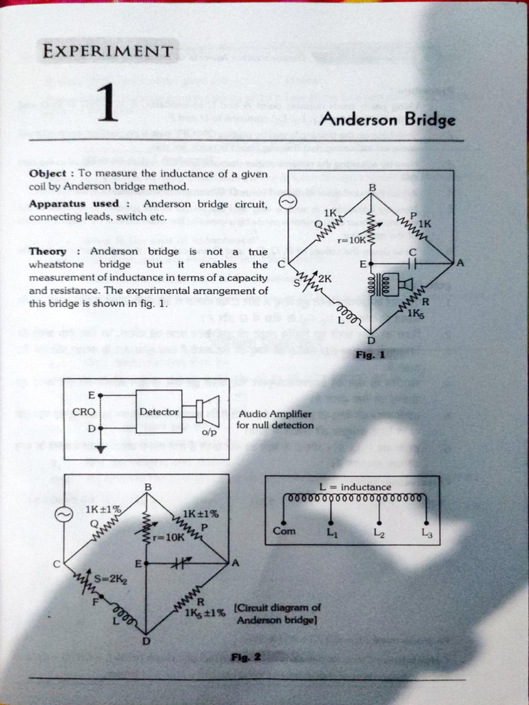 Anderson Bridge Experiment No. 104 Oct 24 | PDF | Inductance | Inductor