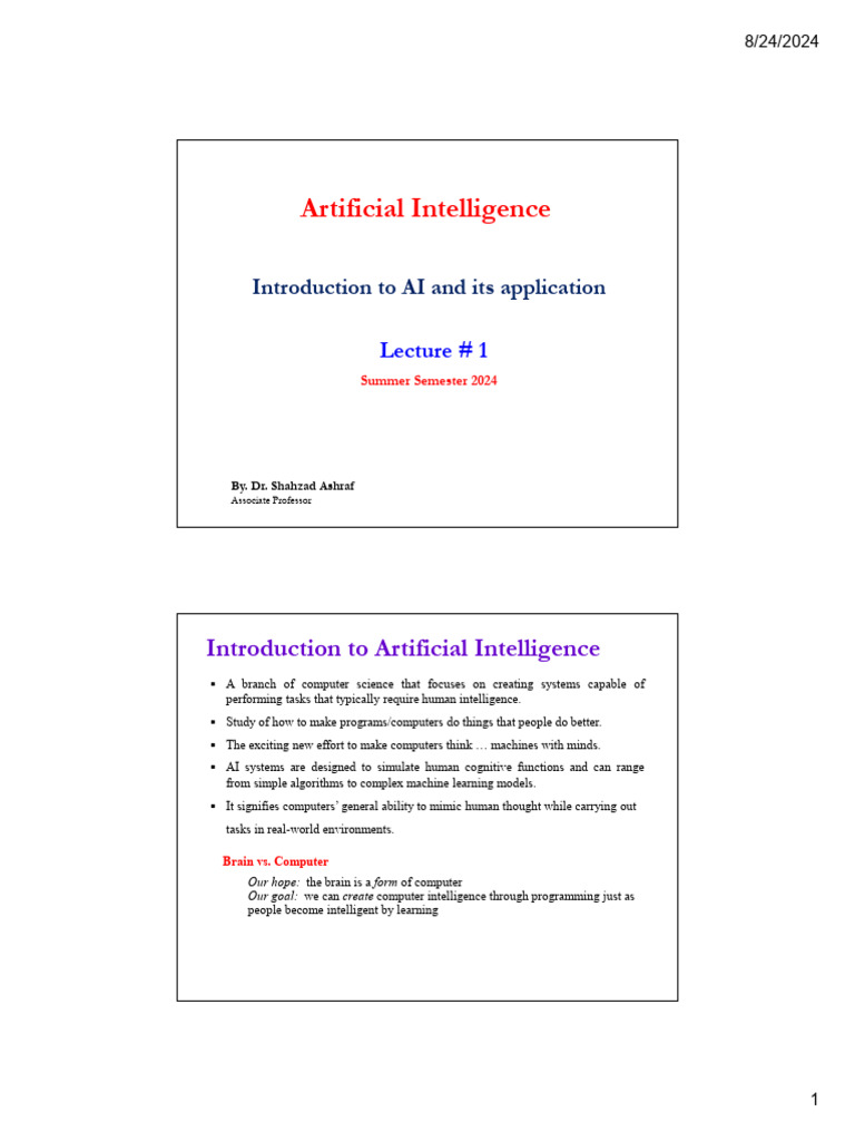 Lectures and Presentations | PDF | Artificial Intelligence | Intelligence (AI) & Semantics