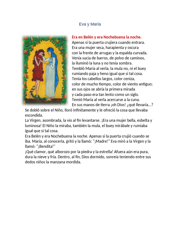 Encuentro de Eva y María en Belén | PDF