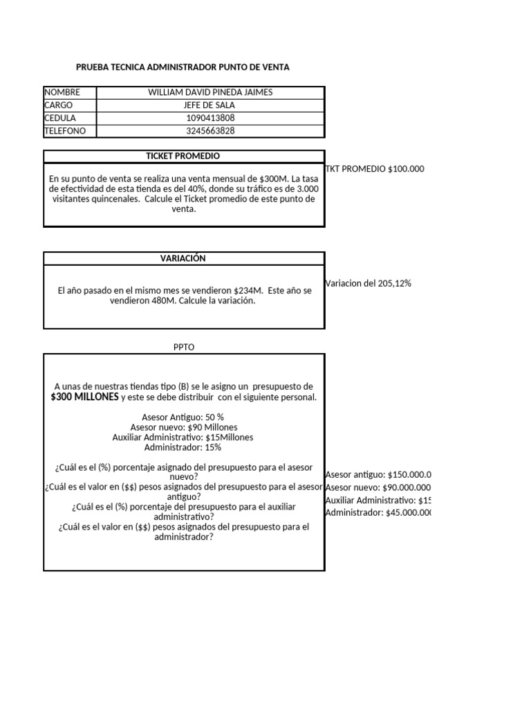 Prueba Tecnica Final Indicadores | PDF