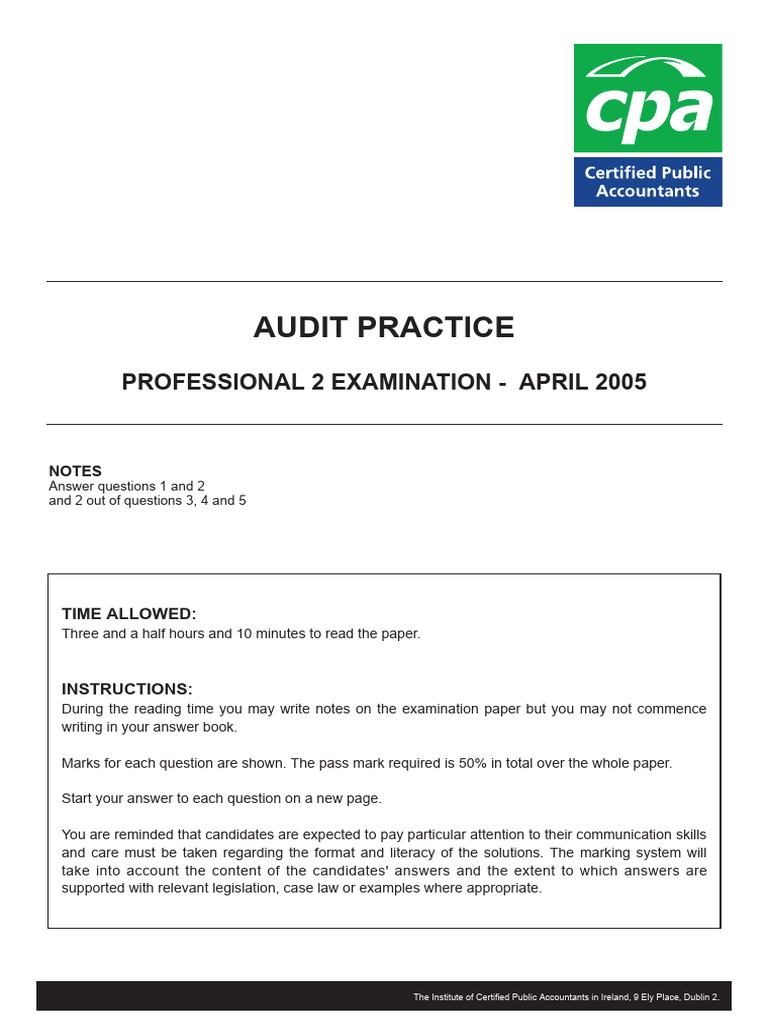 P2 Auditpracticem 05 | PDF | Automated Teller Machine | Audit