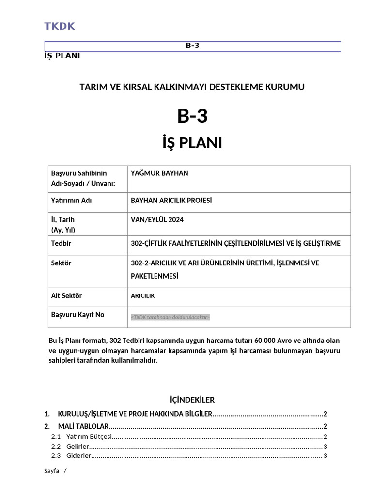 B3 Is Plani | PDF