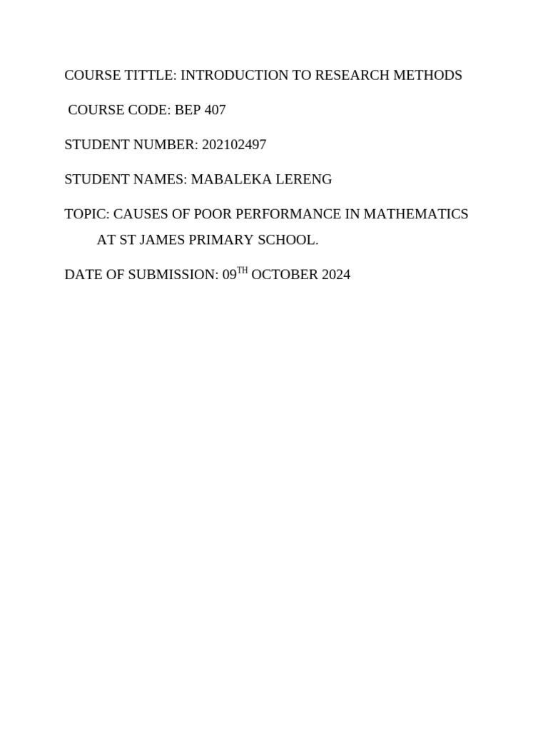 BEP 407 ASSIGNMENT 1 | PDF