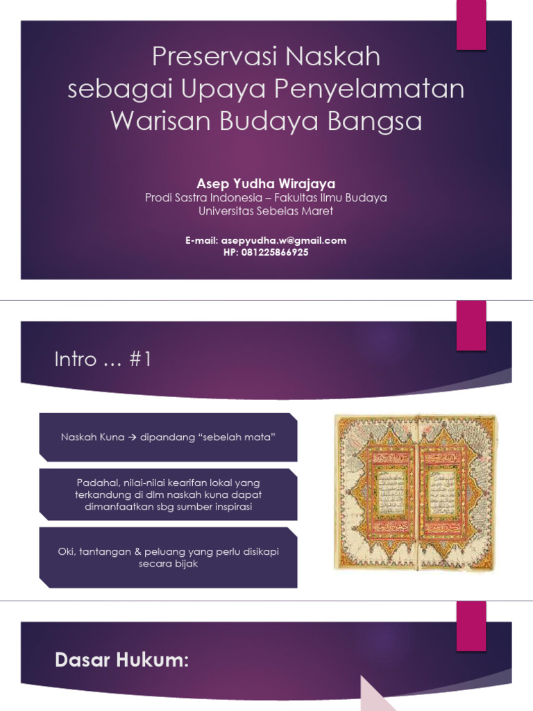 Preservasi Naskah Fix | PDF