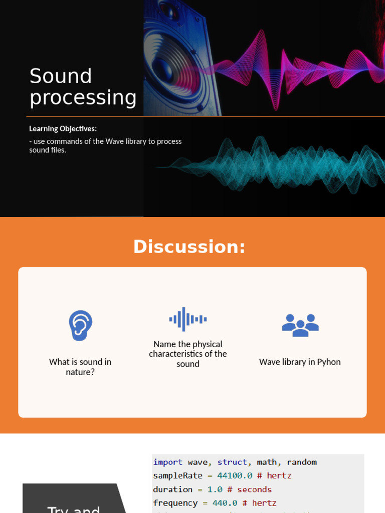 Sound Processing | PDF | Data Compression | Parameter (Computer Programming)