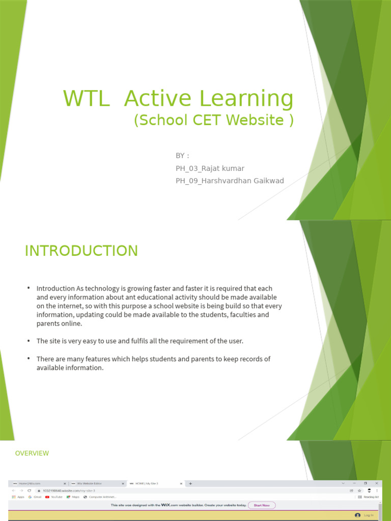 School Website Active Learning Overview | PDF