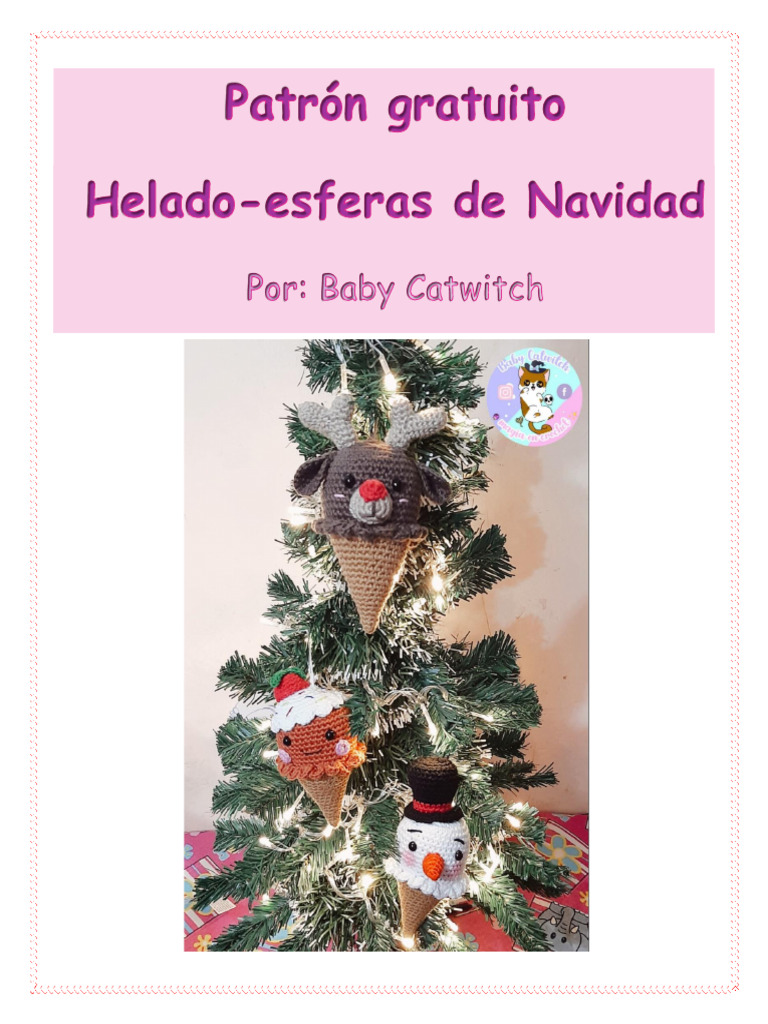 Patron Helado-Esferas de Navidad Por Baby Catwitch | PDF