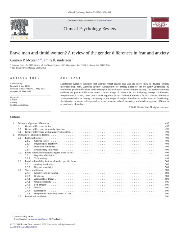 2009 - Brave Men and Timid Women - A Review of The Gender Differences ...