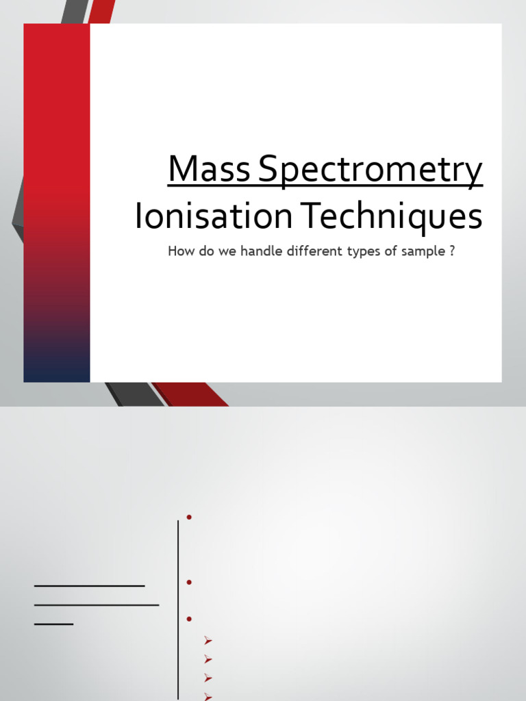 Lecture 10 12 Ionization - Techniques SB | PDF | Mass Spectrometry ...