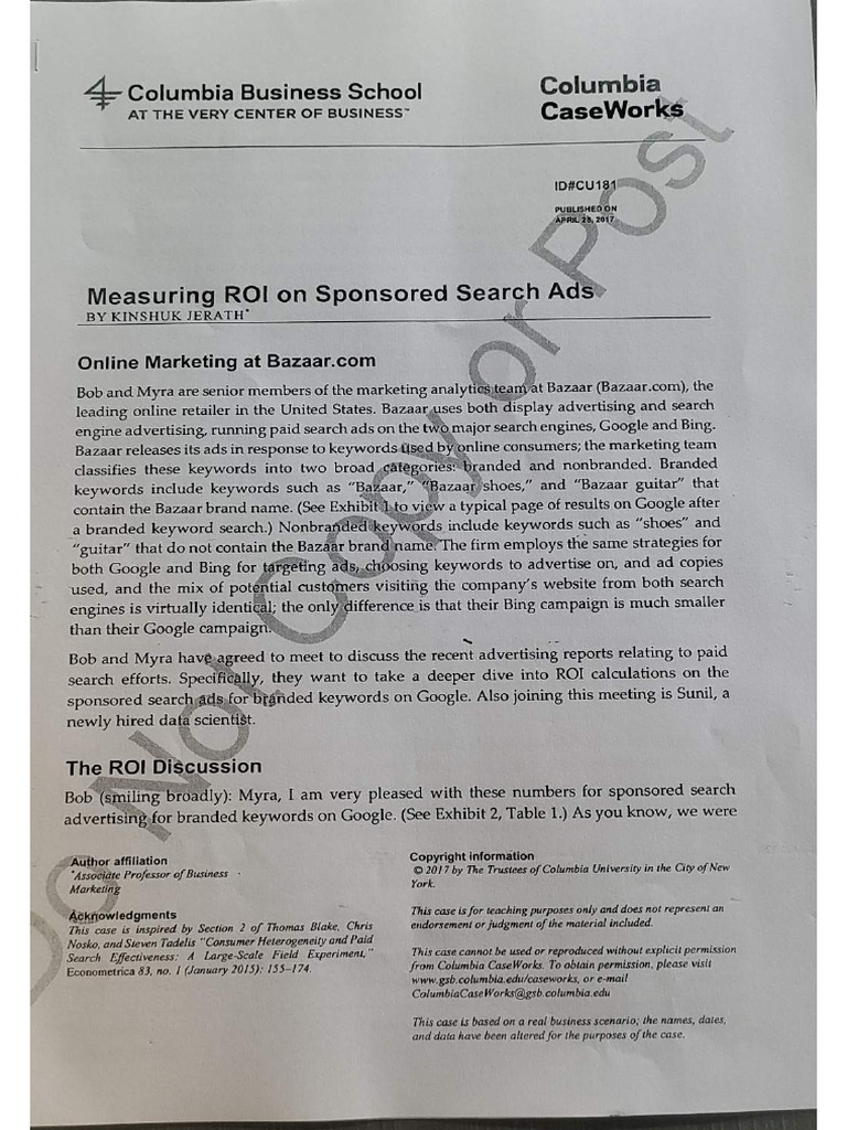 DM - Measuring ROl SSA | PDF