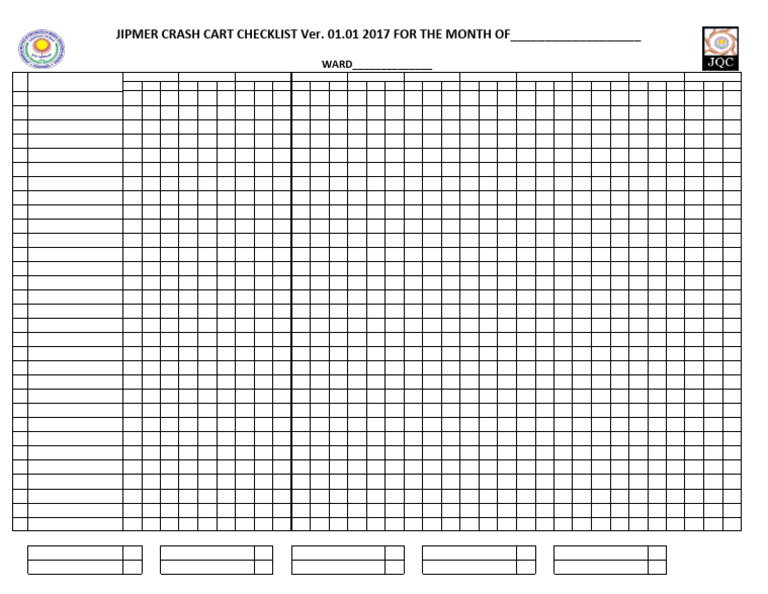 Annexure II CRASH CART CHECKLIST | PDF | Home & Garden | Science ...