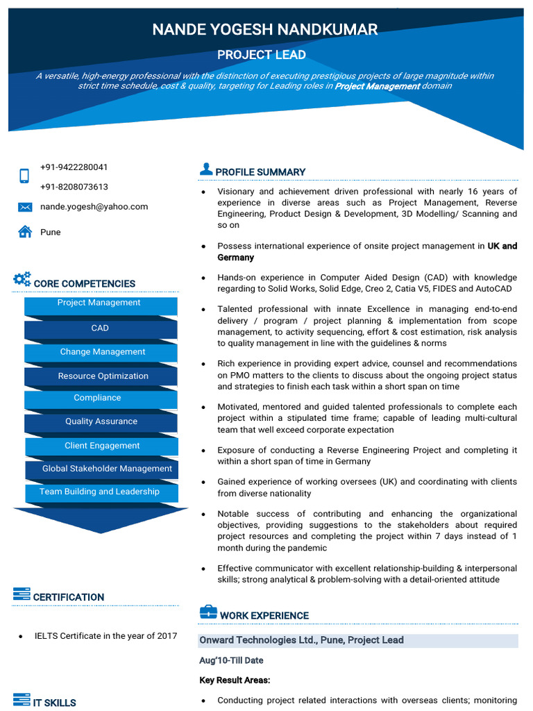 Yogesh Nande - Resume | PDF