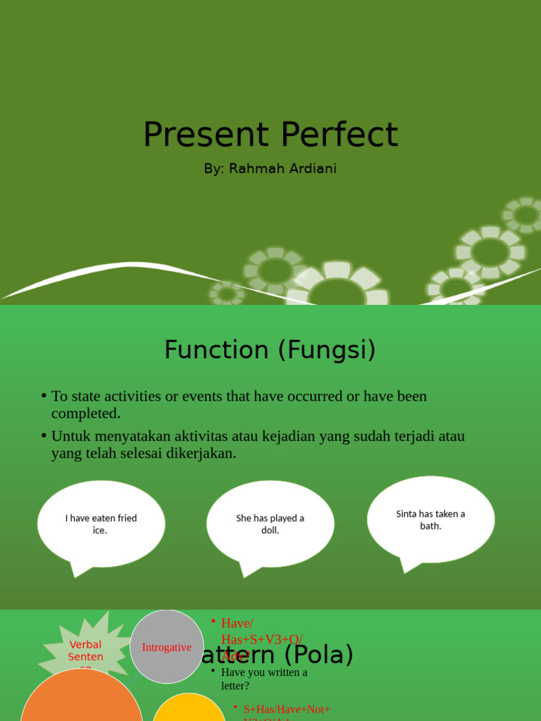 Present Perfect | PDF