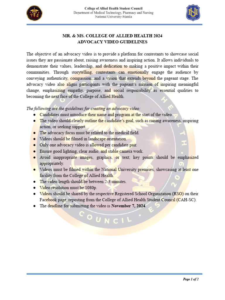 Advocacy-Video-Guidelines | PDF