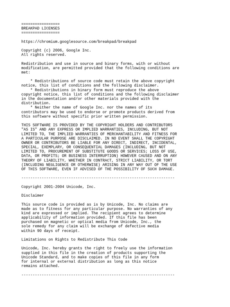 licenses | PDF | Copyright | Legal Liability