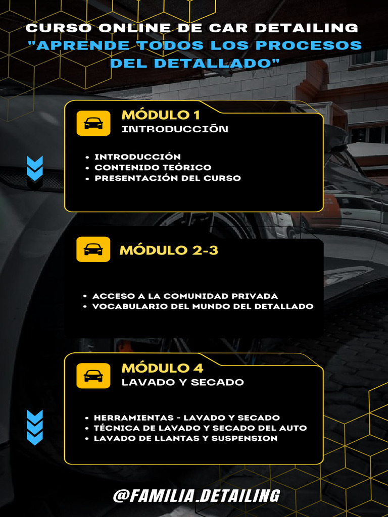 Temario - Curso Online de Car Detailing PDF | PDF