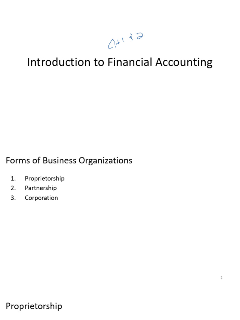 1 Introduction To Financial Accounting | PDF | Equity (Finance ...