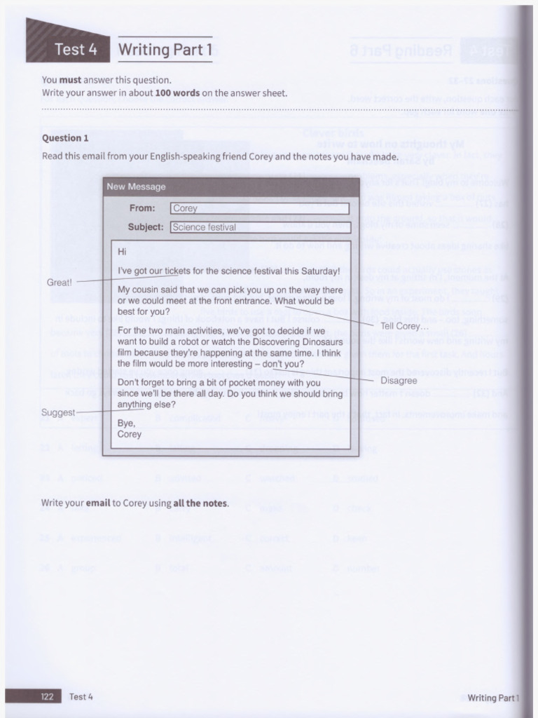 Mock Exam Writing and Reading | PDF