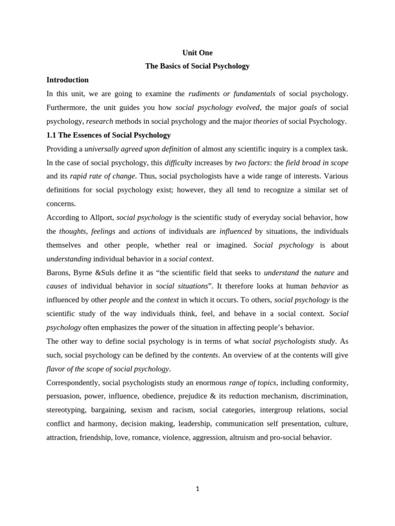 Social Psychology | PDF | Social Psychology | Socialization