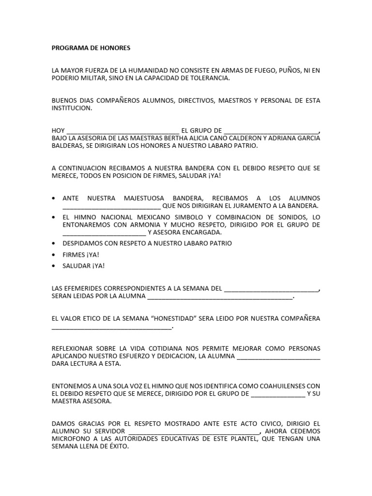 PROGRAMA DE HONORES | PDF | México