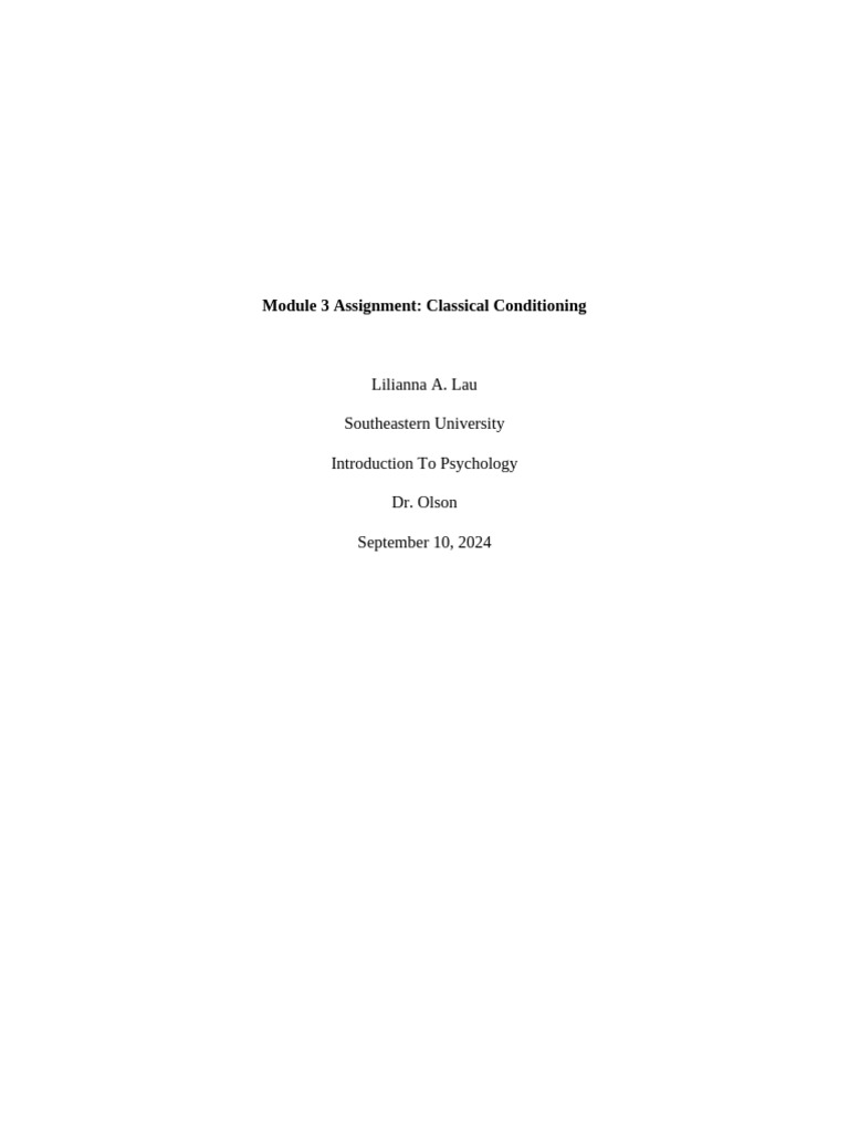 Classical Conditioning | PDF | Classical Conditioning | Psychological Schools