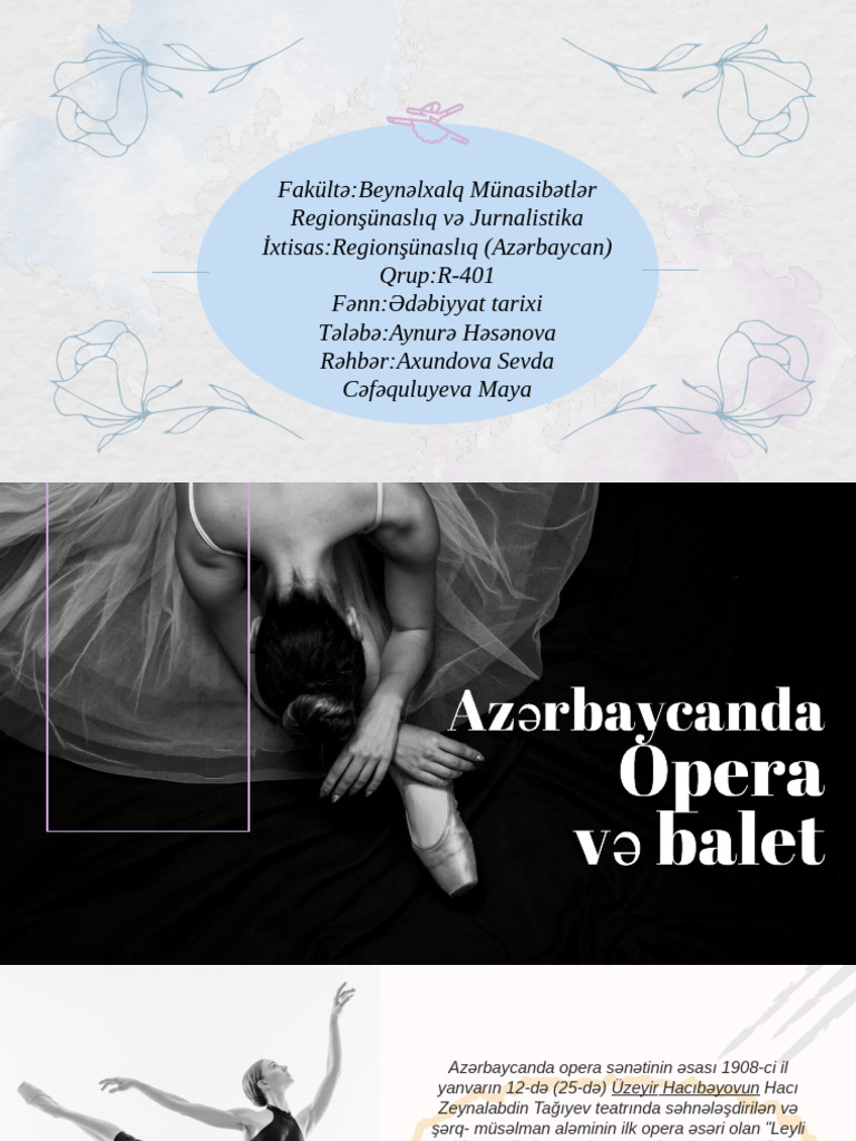 Azərbaycanda Opera VƏ Balet | PDF