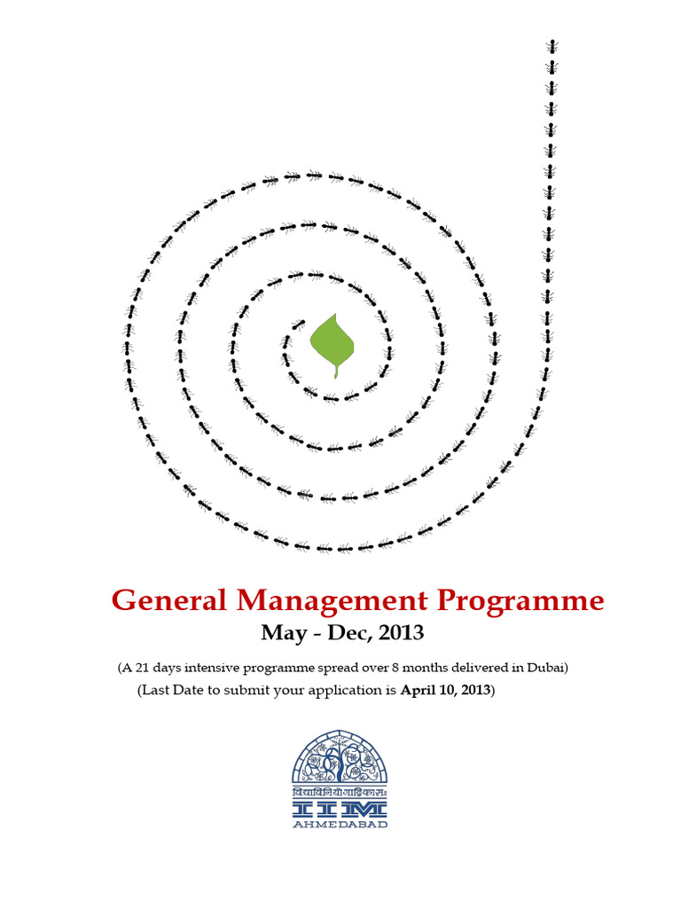 1183541738IIMA GMP MDP B9 Brochure F | PDF | Strategic Management ...