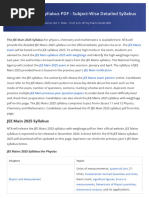 JEE Main Advanced 2027 Syllabus | PDF
