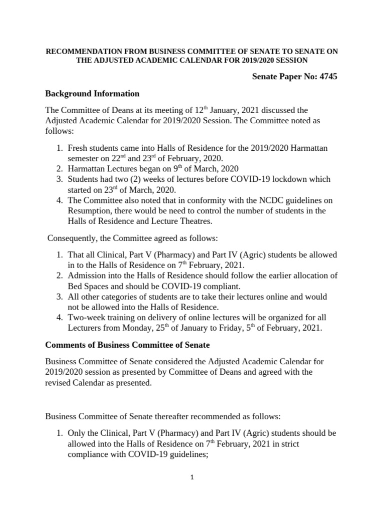 Adjusted Academic Calendar For 2019-2020 | PDF | Academic Term