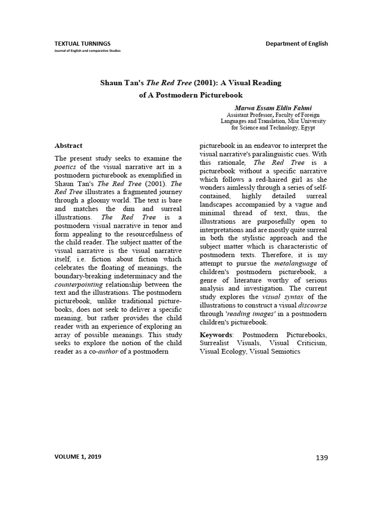 Visual Analysis of Shaun Tan's The Red Tree | PDF | Picture Book ...