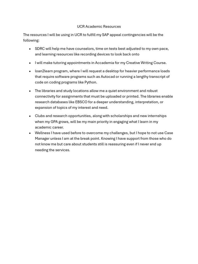 UCR Academic Resources | PDF