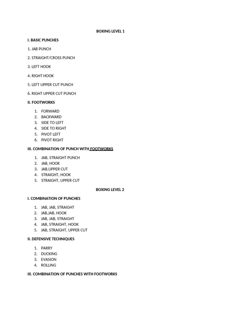 Boxing Level 1 | PDF | History
