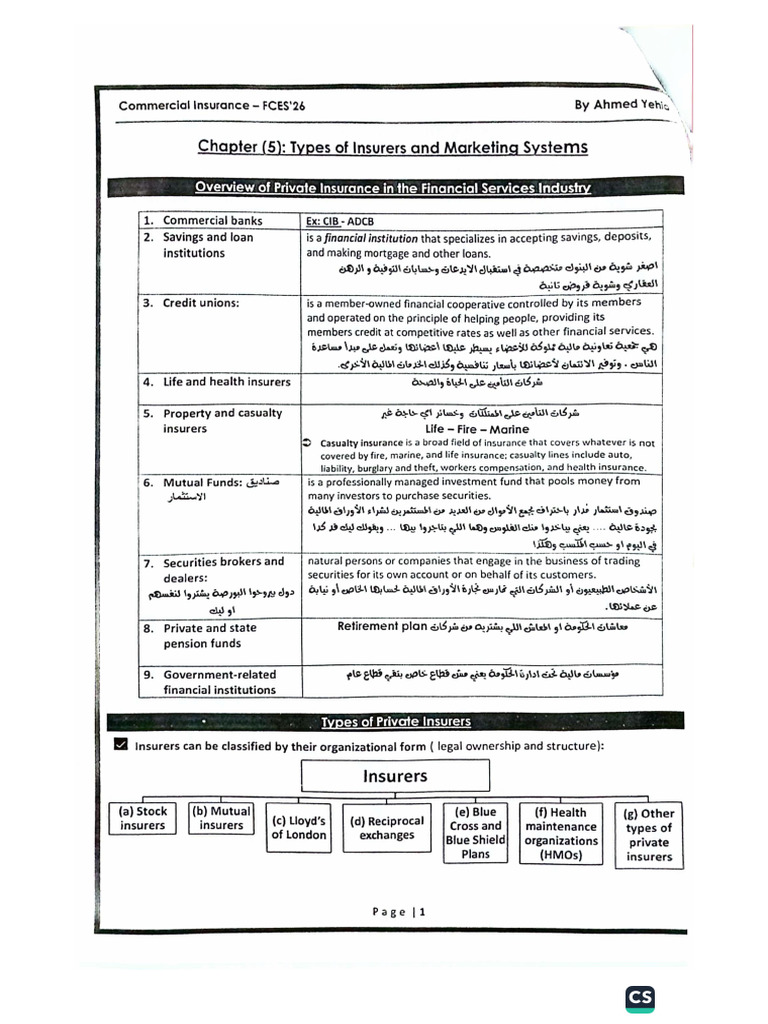Insurance CH 5 Nour | PDF