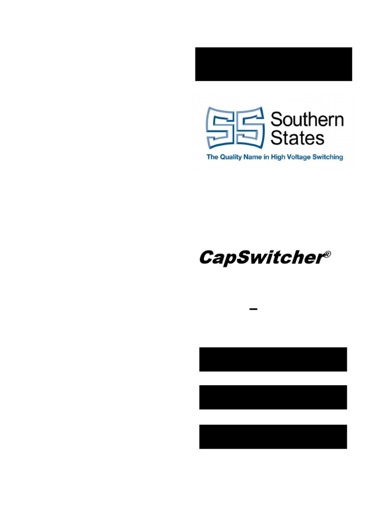 Southern States CapSwitcher Instructions | PDF | Capacitor | High Voltage