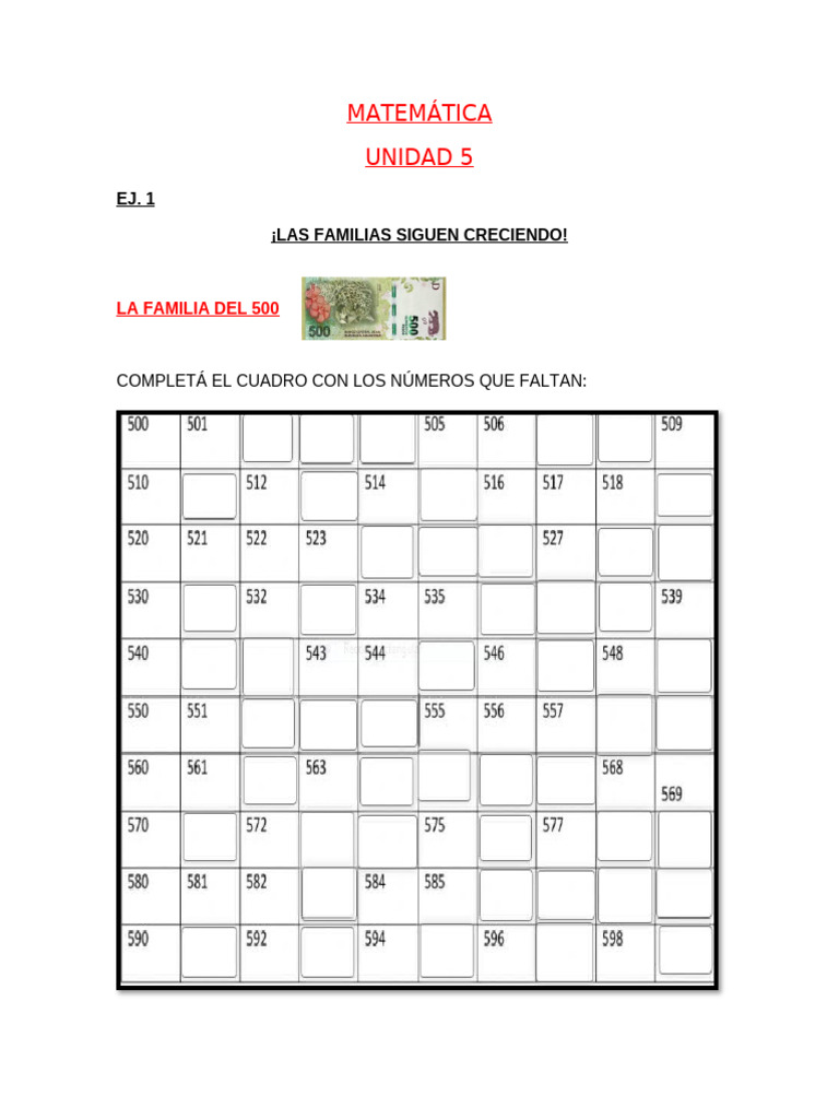 UNIDAD 5 MATEMATICA 2do 2022 | PDF | Matemáticas
