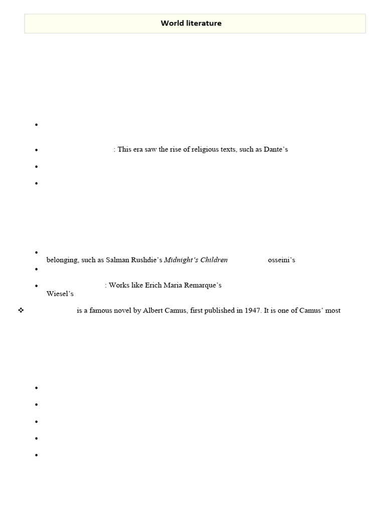 World Literature | PDF