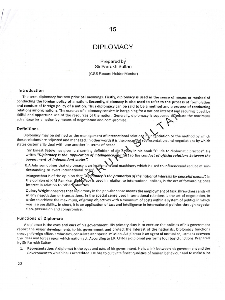 Diplomacy | PDF