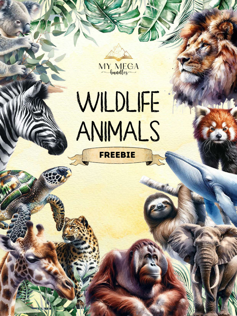Wildlife Animals - Freebie for Spring Mega Bundle - My Mega Bundles | PDF