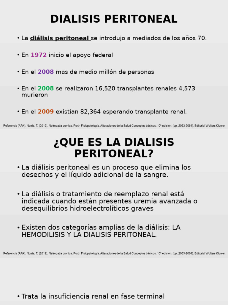 Guía Completa Sobre Diálisis Peritoneal Pdf Nefrología Riñón