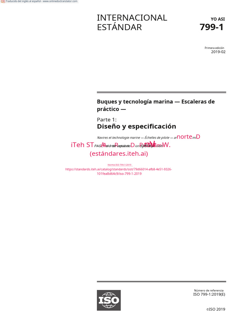 Iso-799-1-2019 Español | PDF | Organización internacional para la estandarización | Cuerda