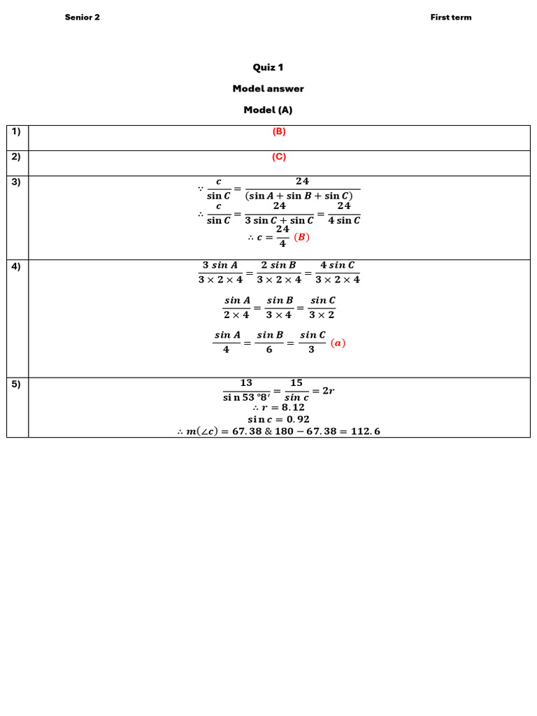 Quiz 1 (Model Answer) | PDF | Teaching Methods & Materials | Computers