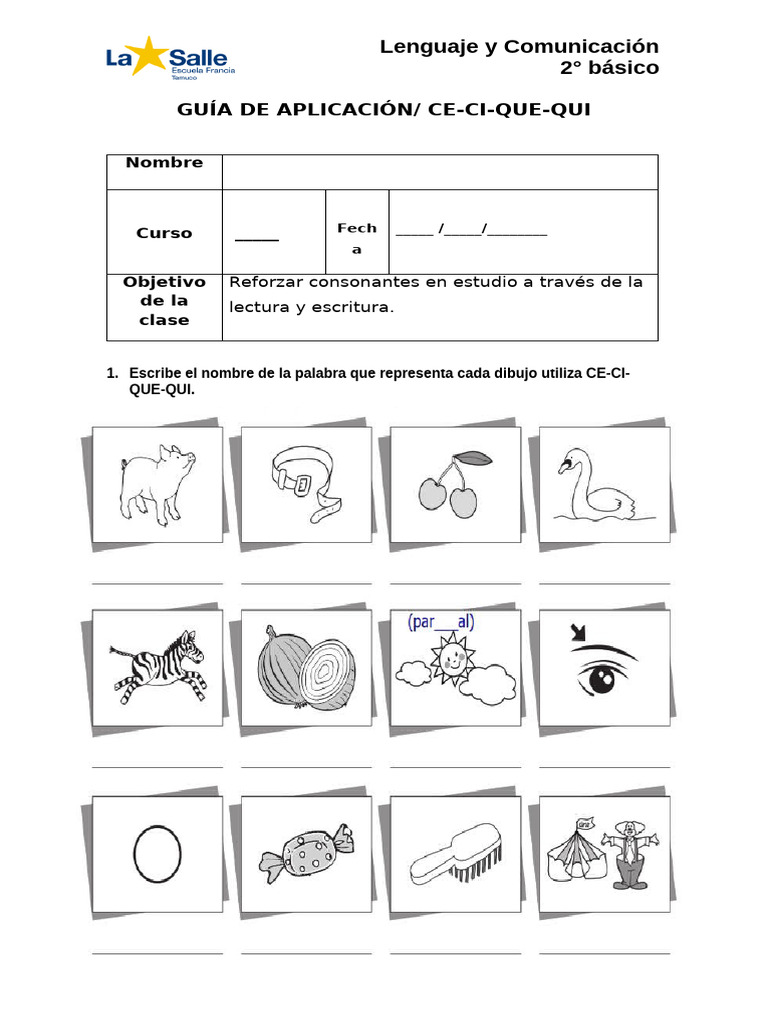 GUÍA DE APLICACIÓN que-qui-ce-ci | PDF