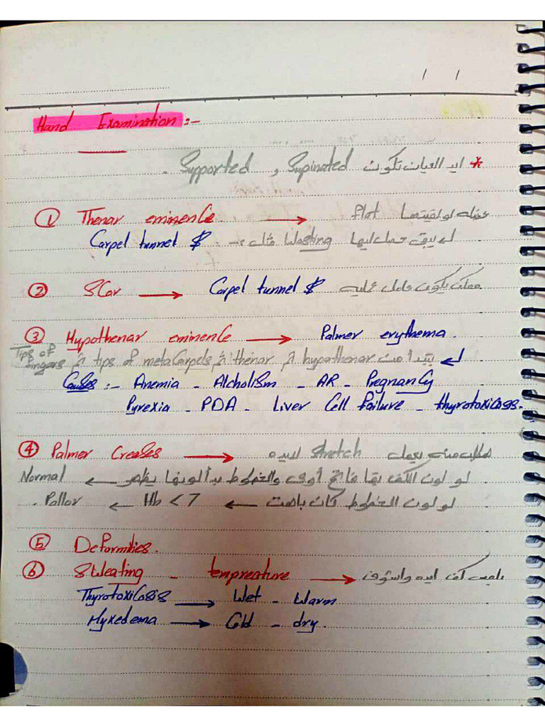 Hand Examination Pdf