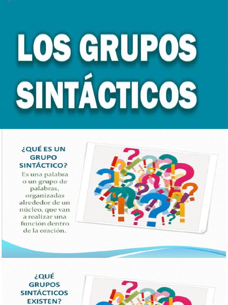 Grupos Sintácticos | PDF | Adverbio | Mecánica del lenguaje