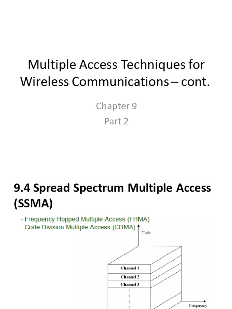 Multiple Access Techniquespart2 | PDF | Cellular Network | Channel Access Method