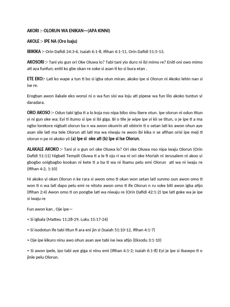 AKORI | PDF | Religion & Spirituality